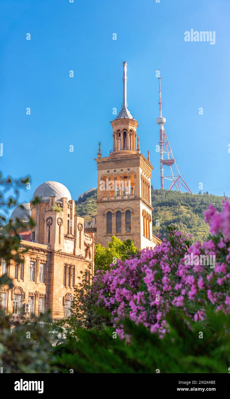 Tbilisi, Georgia - 23 JUNE, 2024: Buildings around the Rustaveli metro ...