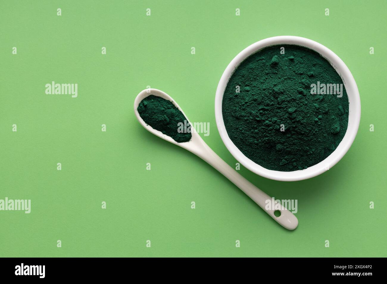 Spirulina is a blue green algae - Healthy dietary supplement powder ...
