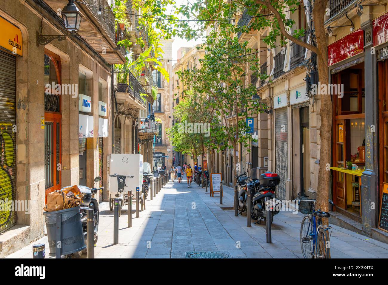 One of the historic alleys and streets of shops and apartments in the ...