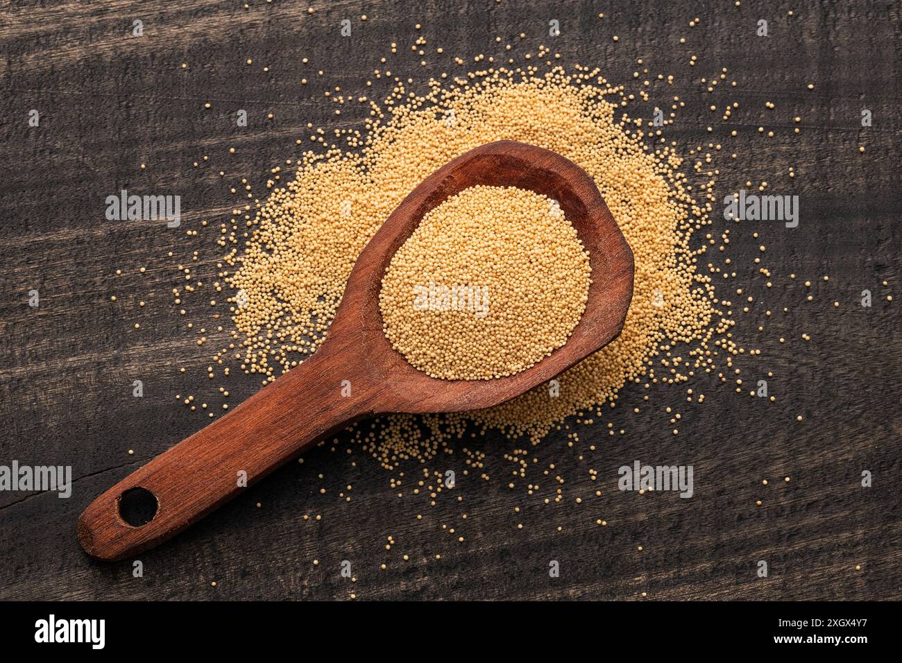 Amaranthus - Raw dried amaranth seeds in spoon. Healthy food Stock ...