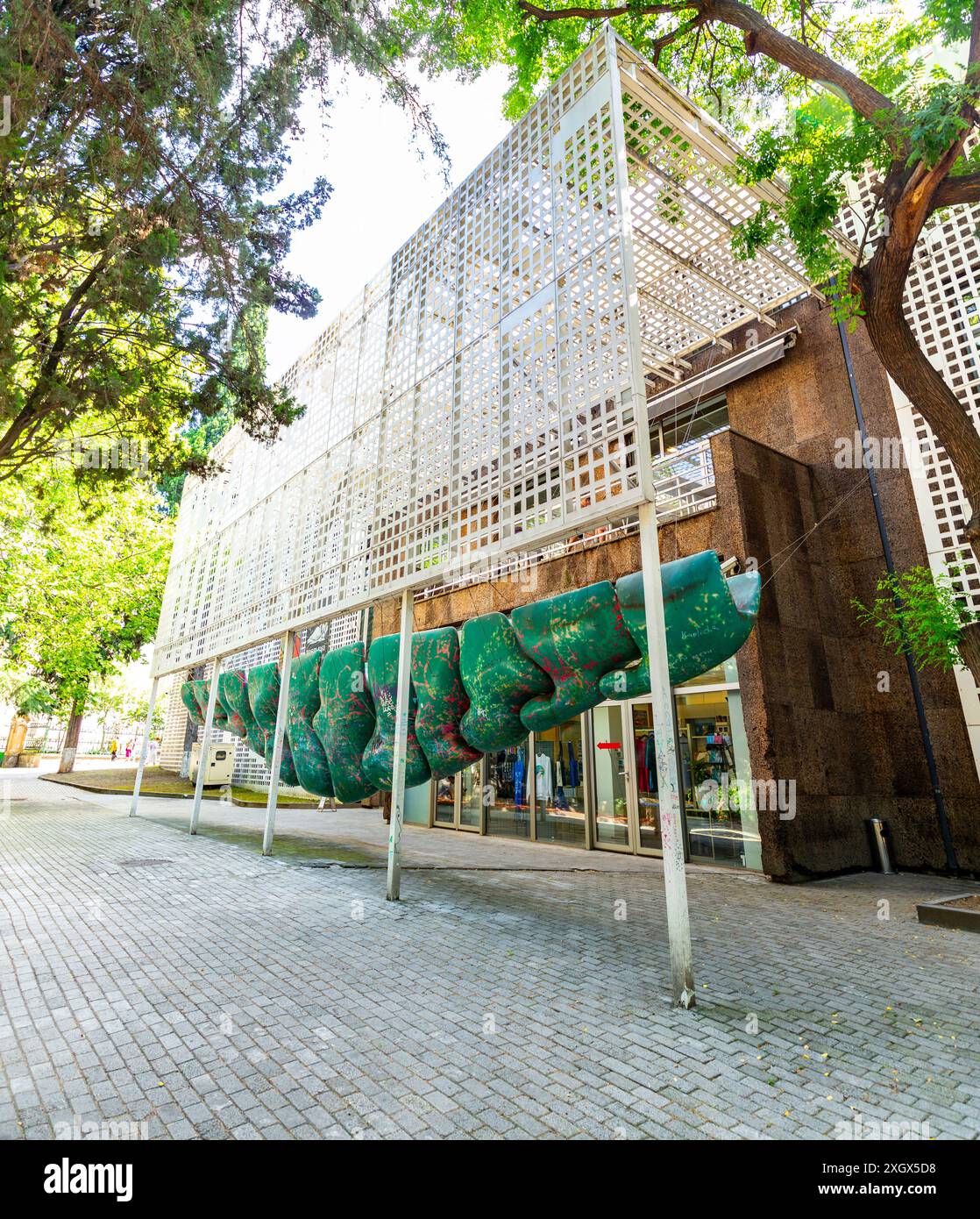 Tbilisi, Georgia - 23 JUNE, 2024: Exterior view from the National ...