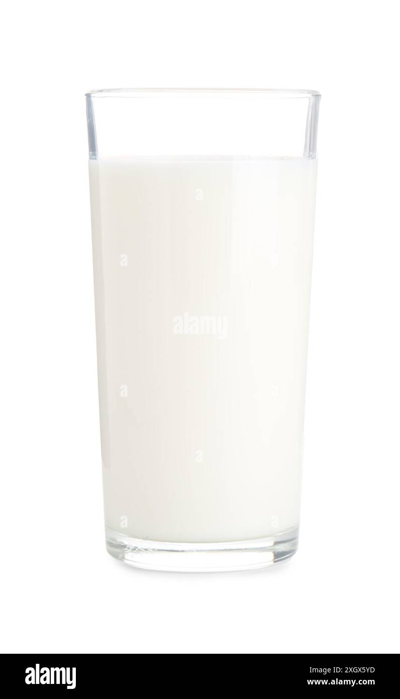 Delicious protein shake in glass isolated on white Stock Photo - Alamy