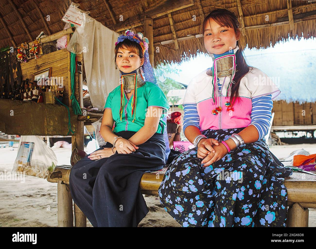 Chiang Rai, Thailand, July 19, 2015: a young ladies from the long ...