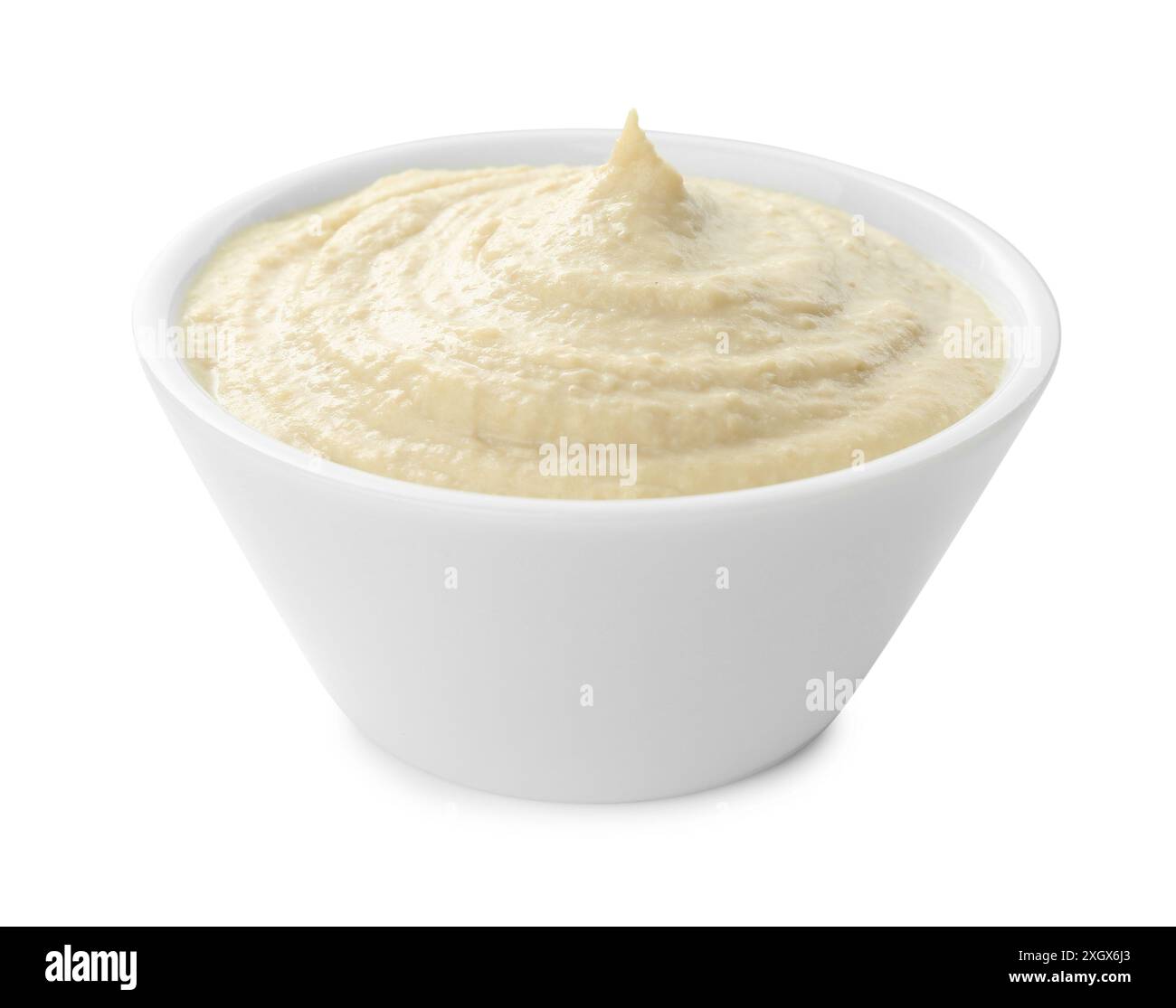 Hummus chickpea in bowl Cut Out Stock Images & Pictures - Alamy
