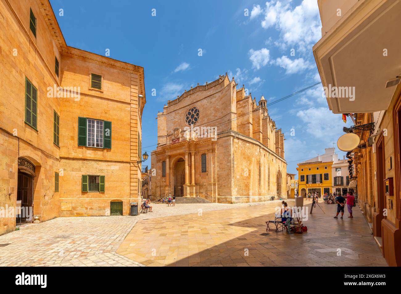 The Ciutadella de Menorca Cathedral in the historic old town center of ...