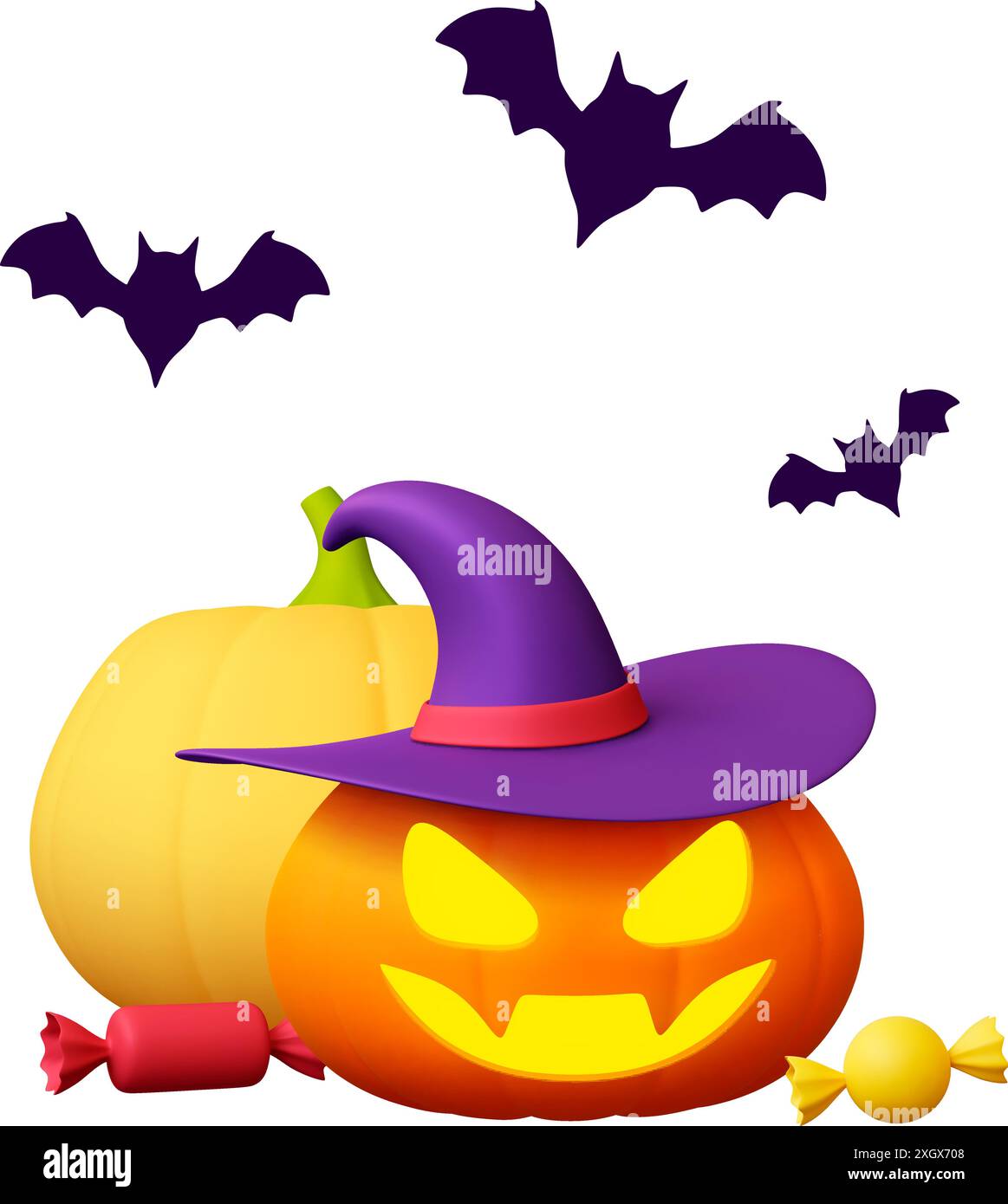 Happy pumpkin time Cut Out Stock Images & Pictures - Alamy