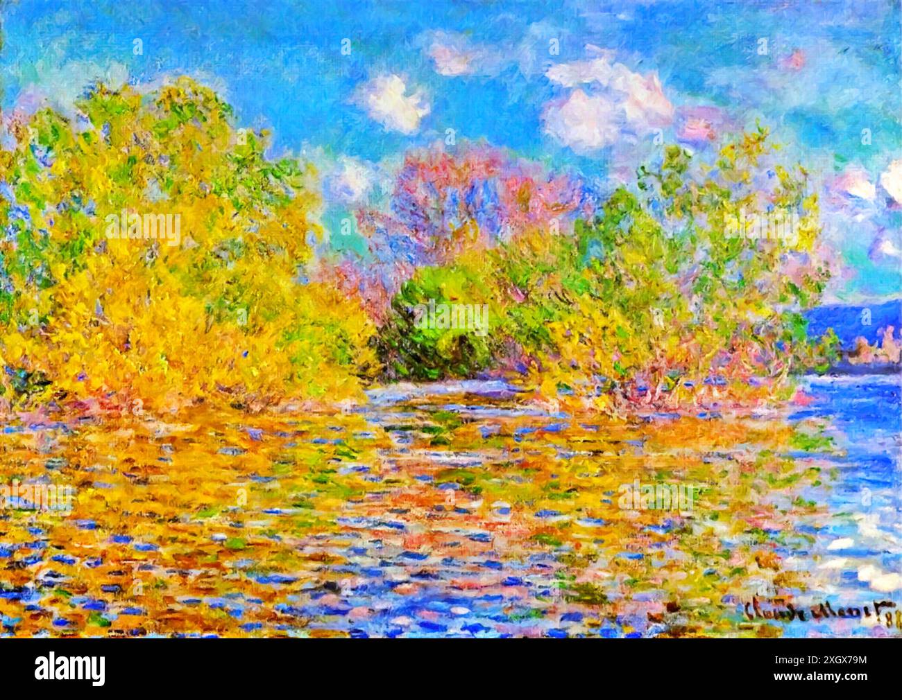 The Seine near Giverny, 1888 (painting) by Artist Monet, Claude (1840 ...