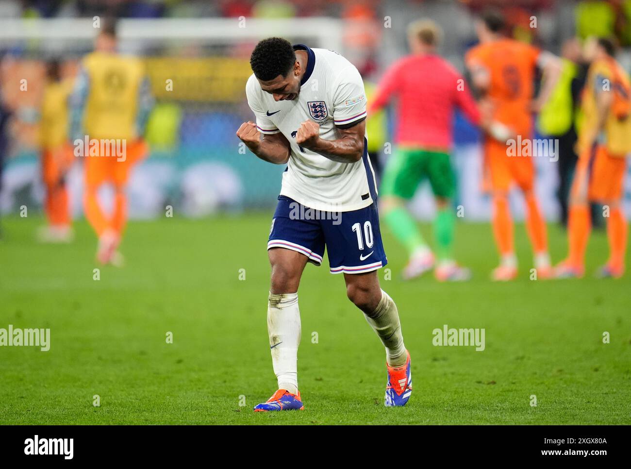 England's Jude Bellingham celebrates the win after the UEFA Euro 2024 ...