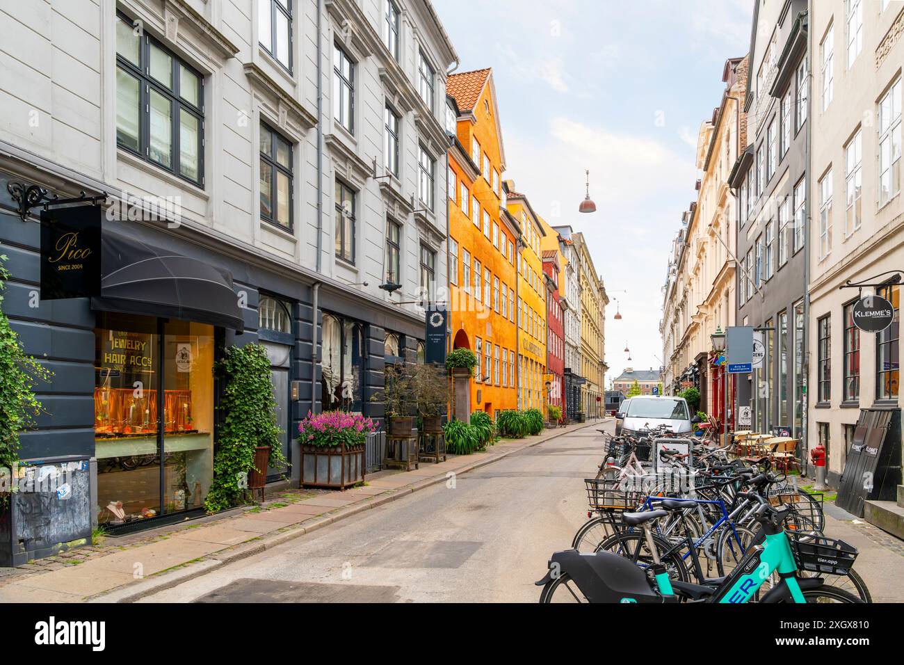 Ny Adelgade or New Adelgade street, a pedestrian road of 17th century ...