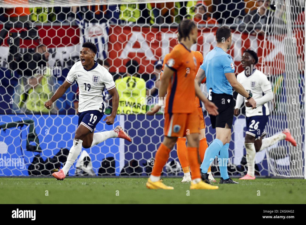 Dortmund - Ollie Watkins of England celebrates the 1-2 during the UEFA ...