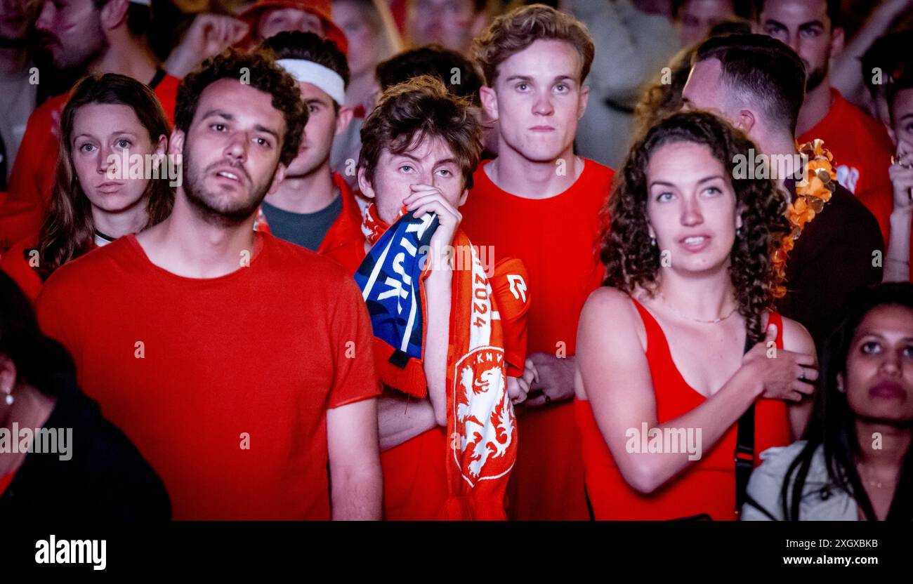 AMSTERDAM - Dutch fans after the semi-final in the Westergasfabriek at ...