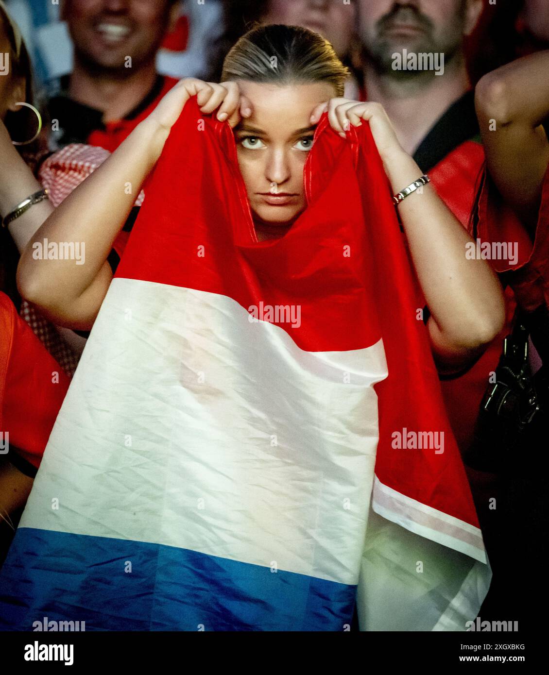 AMSTERDAM - Dutch fans after the semi-final in the Westergasfabriek at ...
