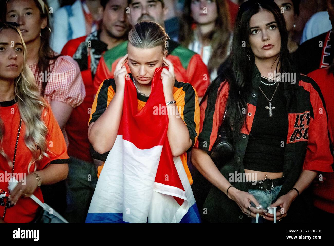 AMSTERDAM - Dutch fans after the semi-final in the Westergasfabriek at ...