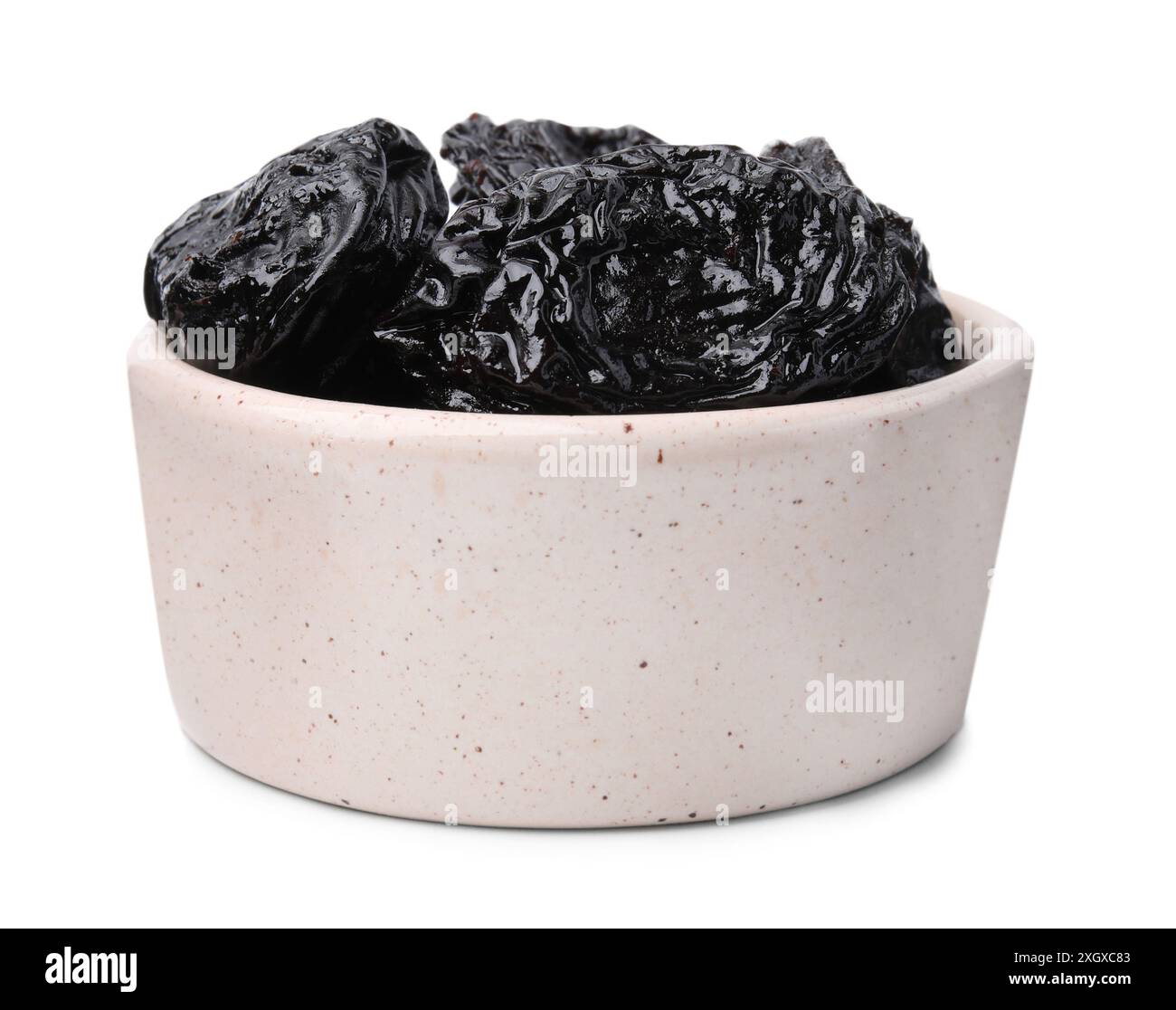 Organic dried prunes in Cut Out Stock Images & Pictures - Alamy