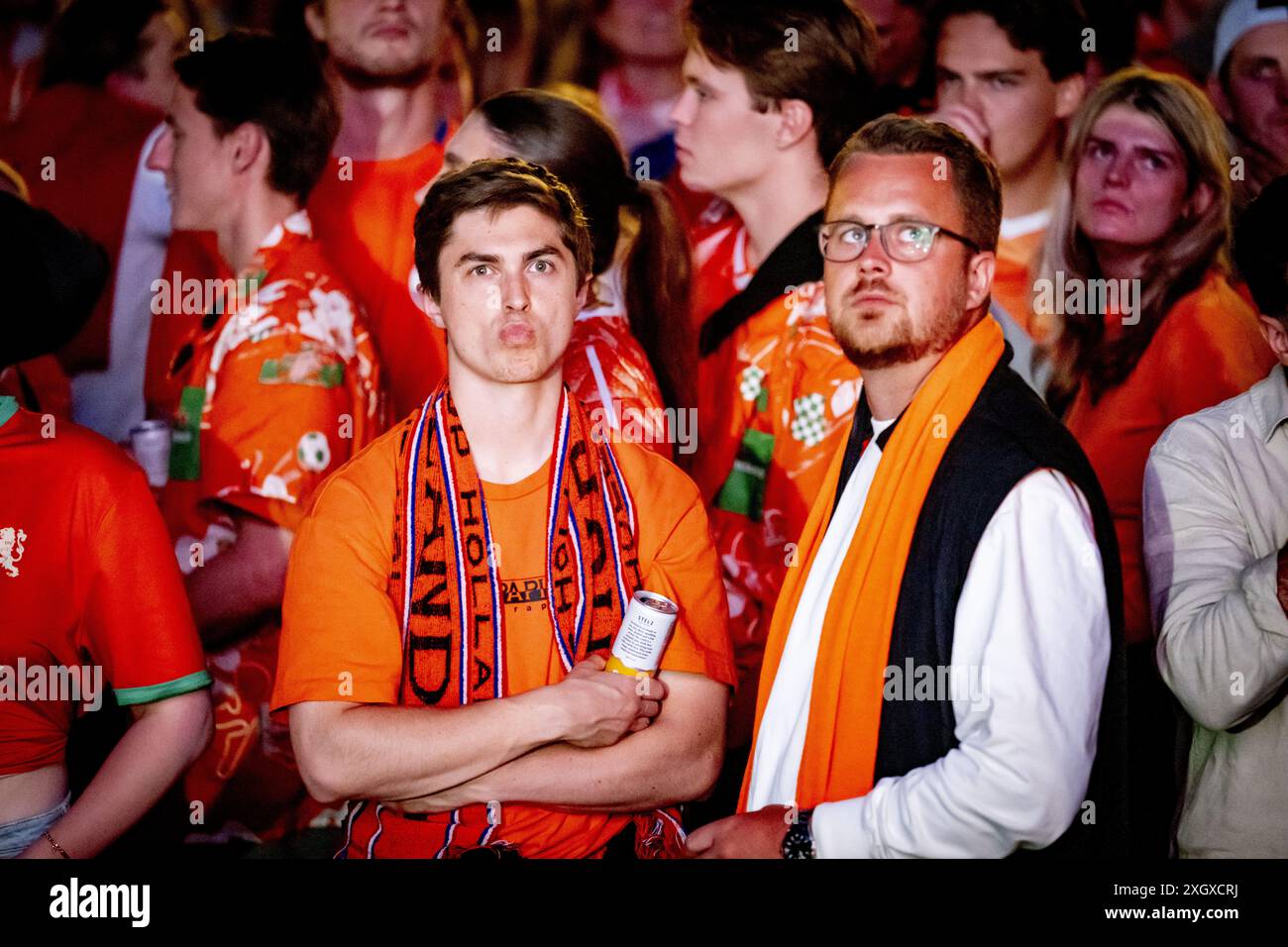 AMSTERDAM - Dutch fans after the semi-final in the Westergasfabriek at ...