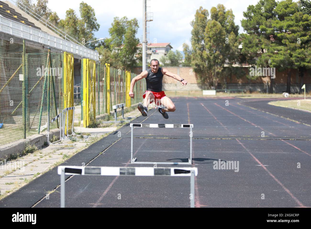 Obstacle Run Is The Most Difficult Training Stock Photo - Alamy