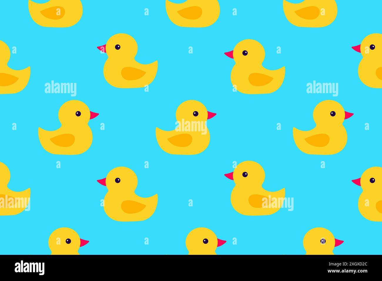 Seamless pattern of yellow rubber ducks. Vector illustration Stock Vector Image & Art - Alamy