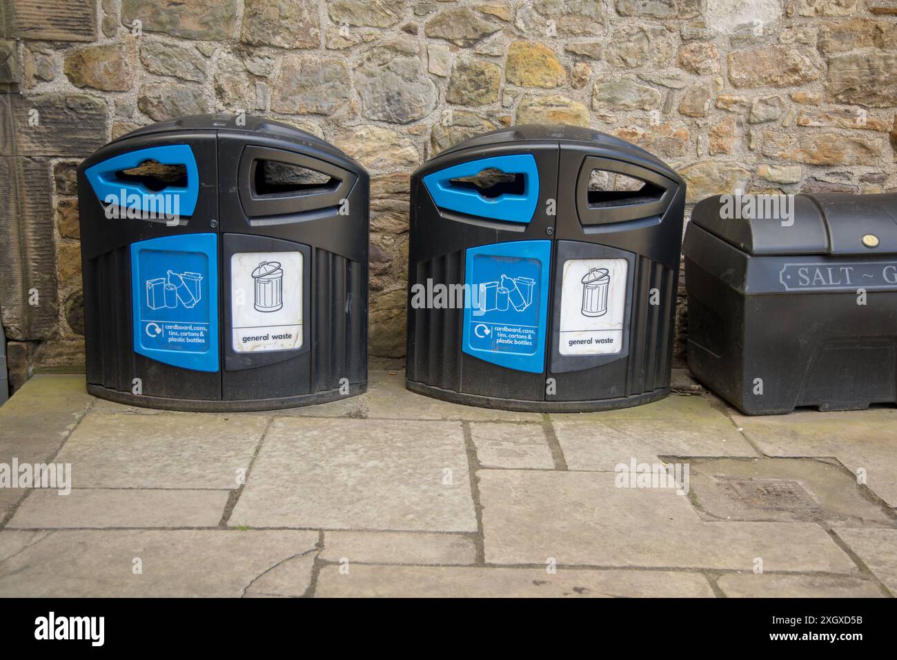 Public waste containers to separate waste: recyclable waste (cardboard ...