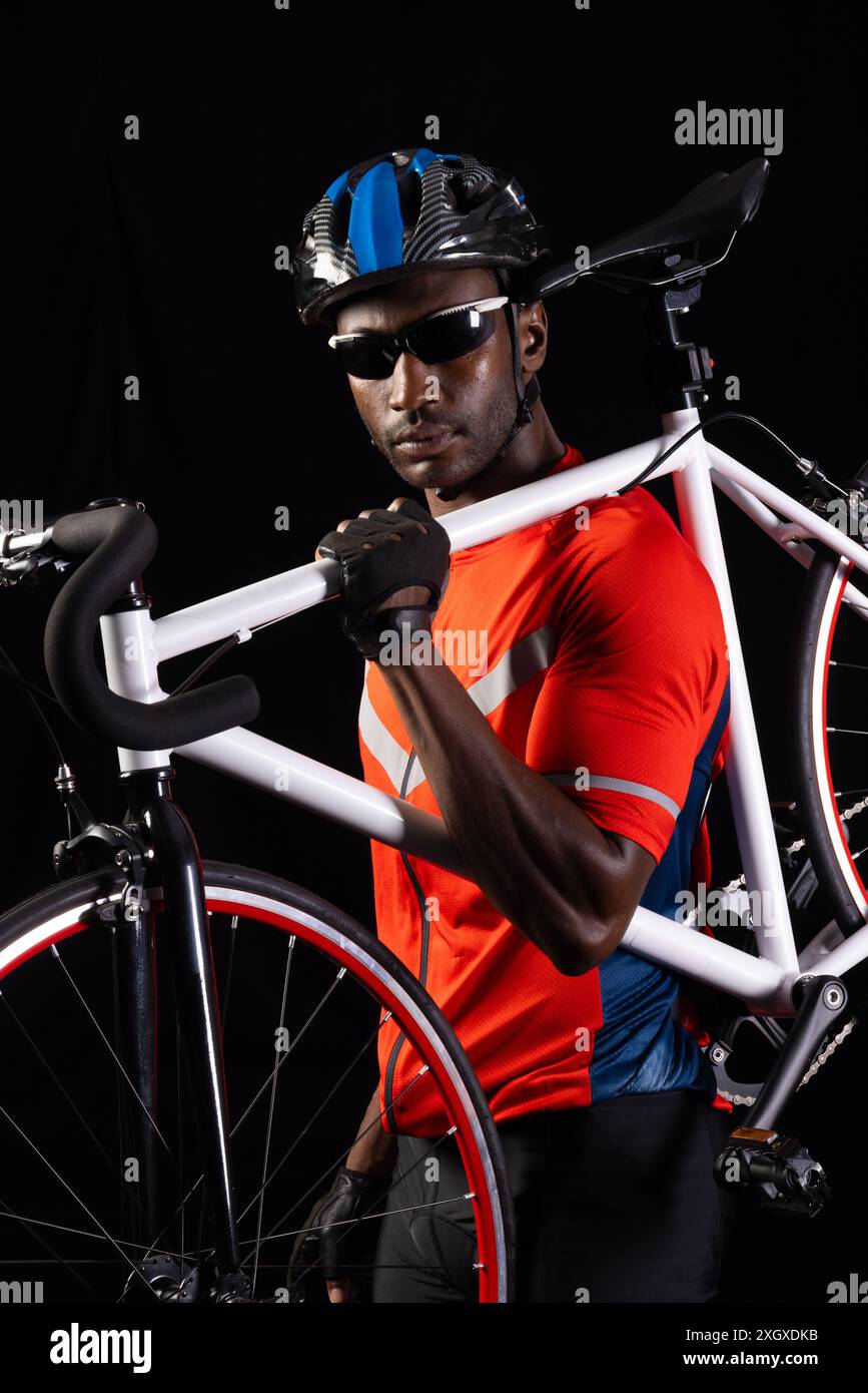 Confident cyclist poses hi-res stock photography and images - Alamy