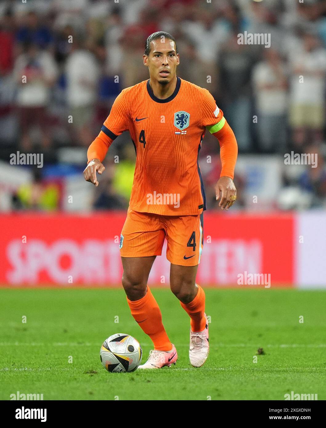 Netherlands's Virgil van Dijk during the UEFA Euro 2024, semi-final ...