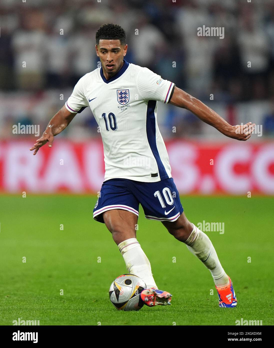 England's Jude Bellingham during the UEFA Euro 2024, semi-final match ...