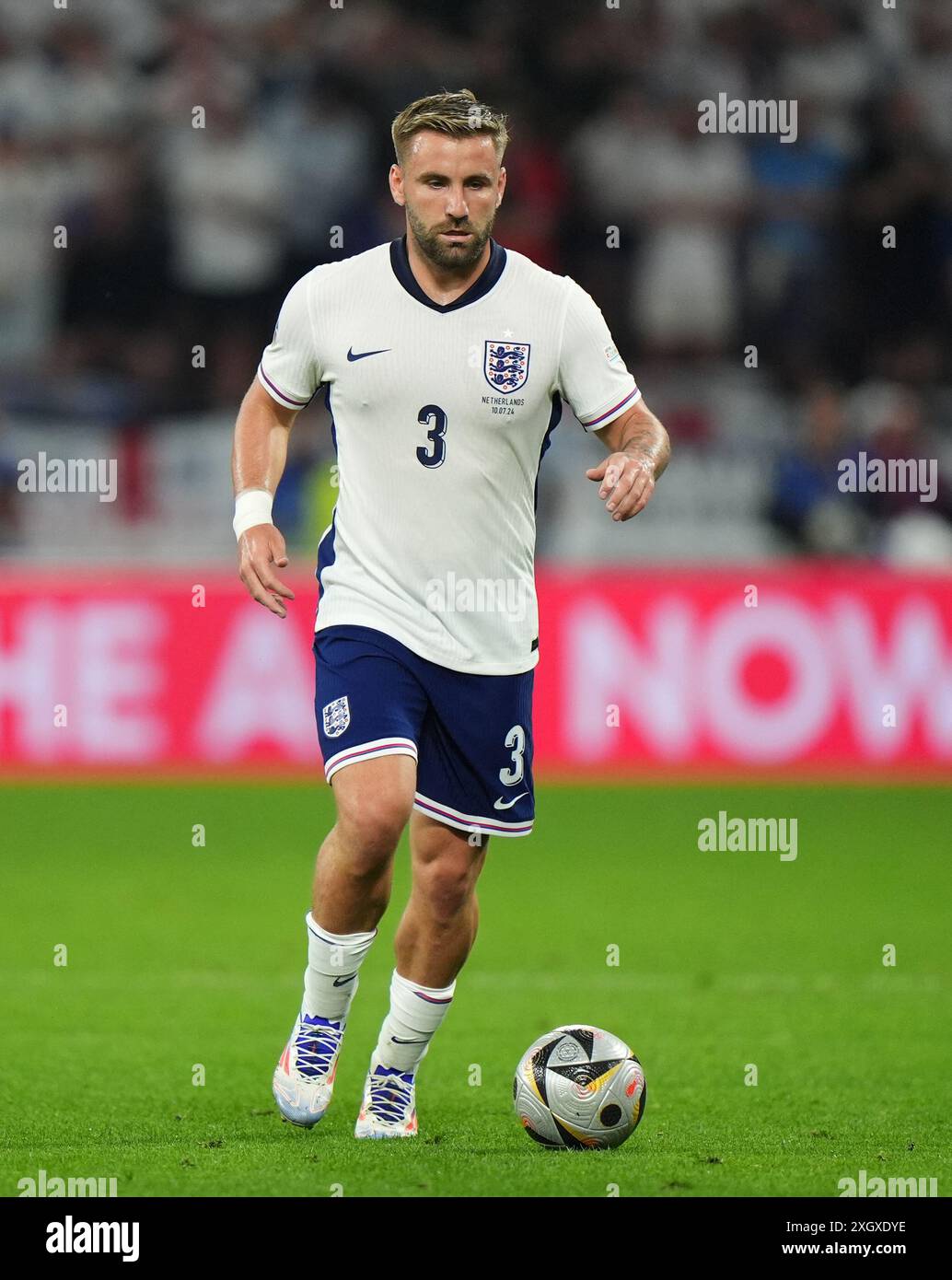 England's Luke Shaw during the UEFA Euro 2024, semi-final match at the ...