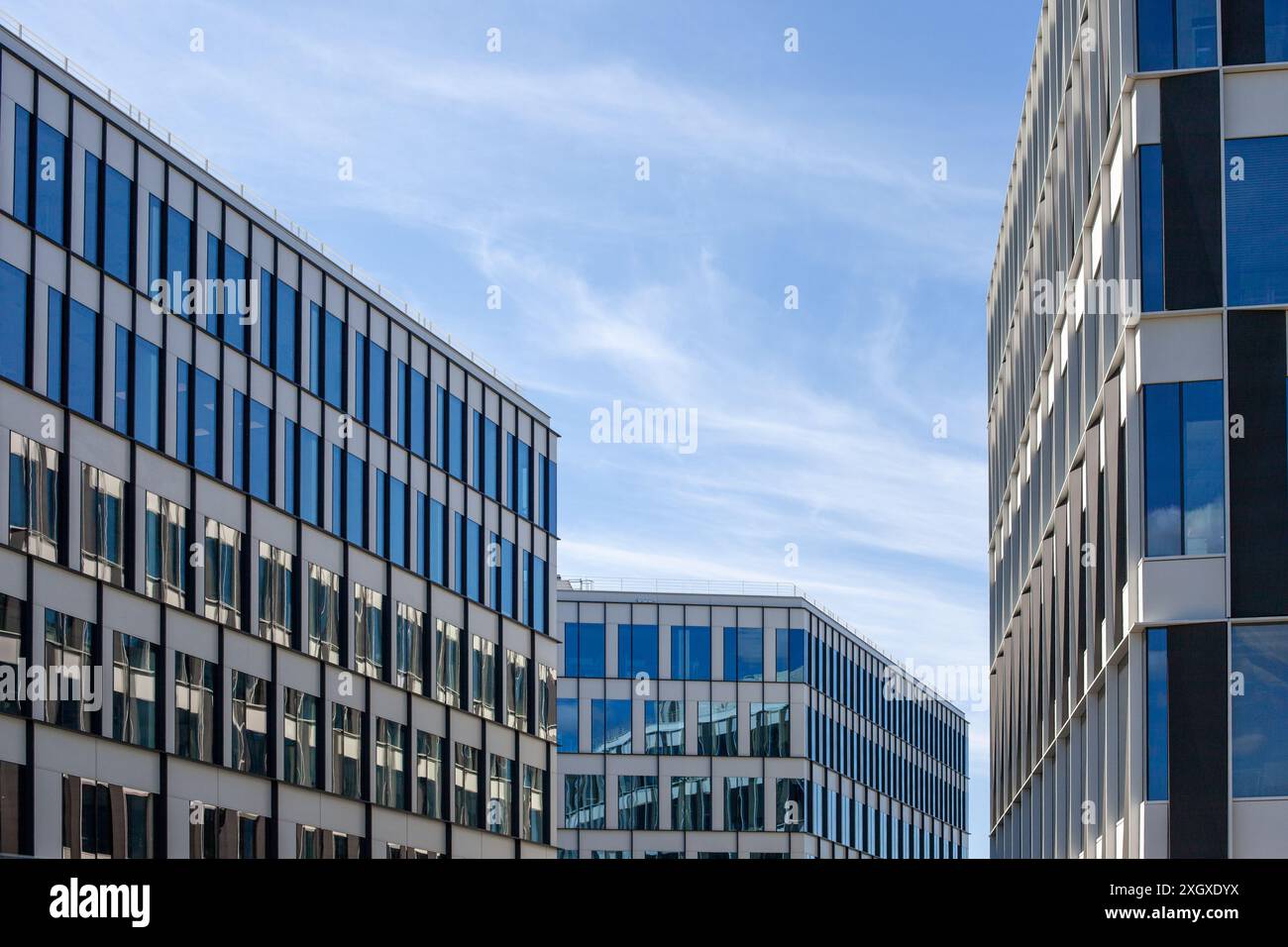 Modern Office Buildings with Reflective Windows Stock Photo - Alamy