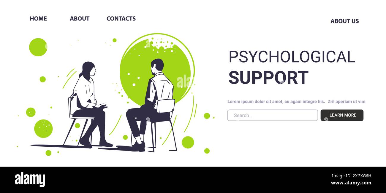 Psychological support concept counseling session abstract people ...
