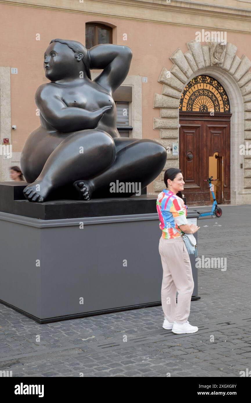 Rome, Italy. 10th July, 2024. The work 'Seated Woman' by artist ...
