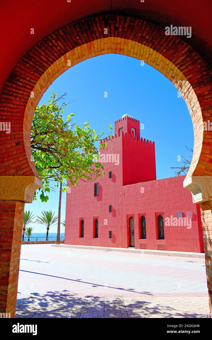 The arabic style Bilbil tourist information centre framed against deep ...