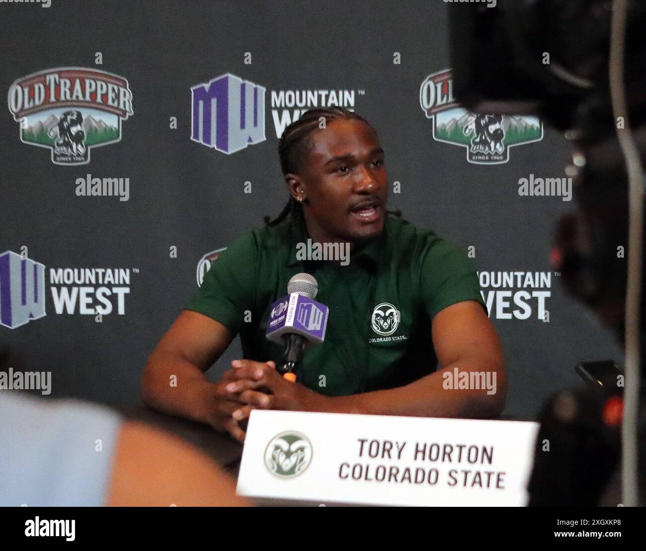 July 10, 2024 - Colorado State Rams wide receiver Troy Horton does an ...