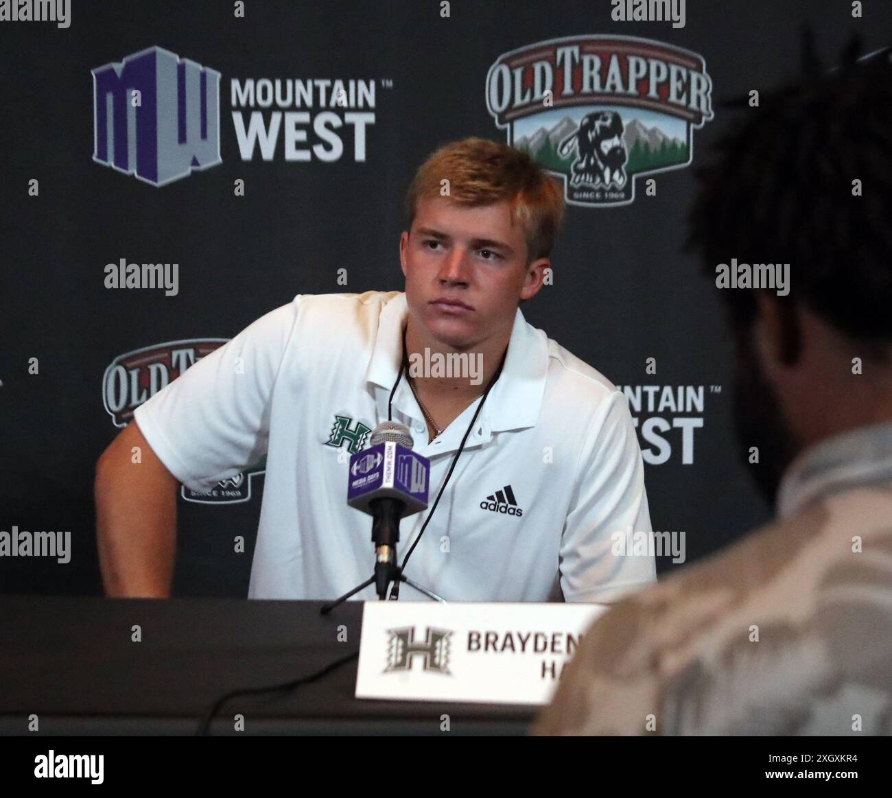 July 10, 2024 - Hawaii Rainbow Warriors quarterback Brayden Schager ...