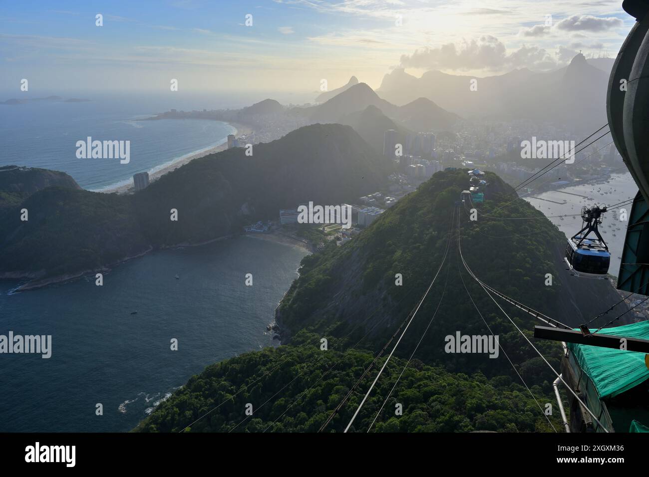 Scenic views from the world famous landmark Sugarloaf Mountain, Rio de ...