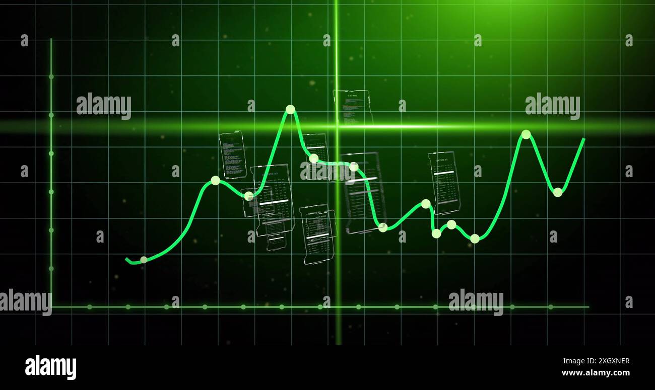 Light matrix background graph green hi-res stock photography and images ...