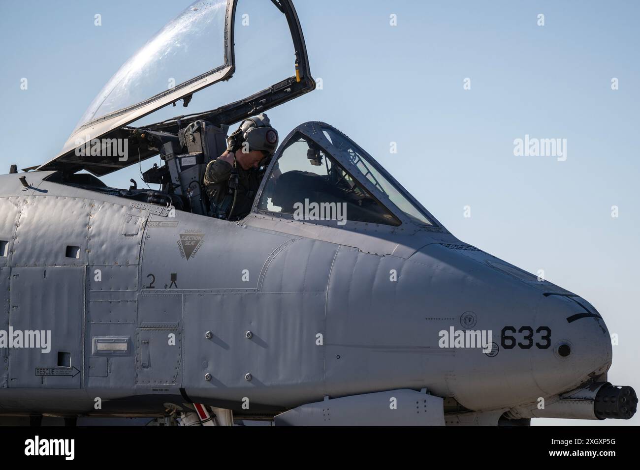 A pilot with the 124th Fighter Wing’s 190th Fighter Squadron, part of ...