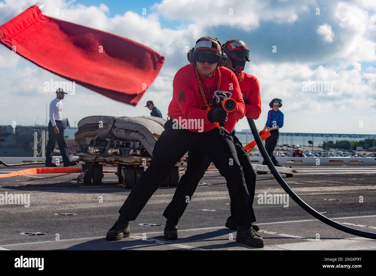 NORFOLK, Va. (July 10, 2024) Sailors assigned to air department aboard the world's largest ...