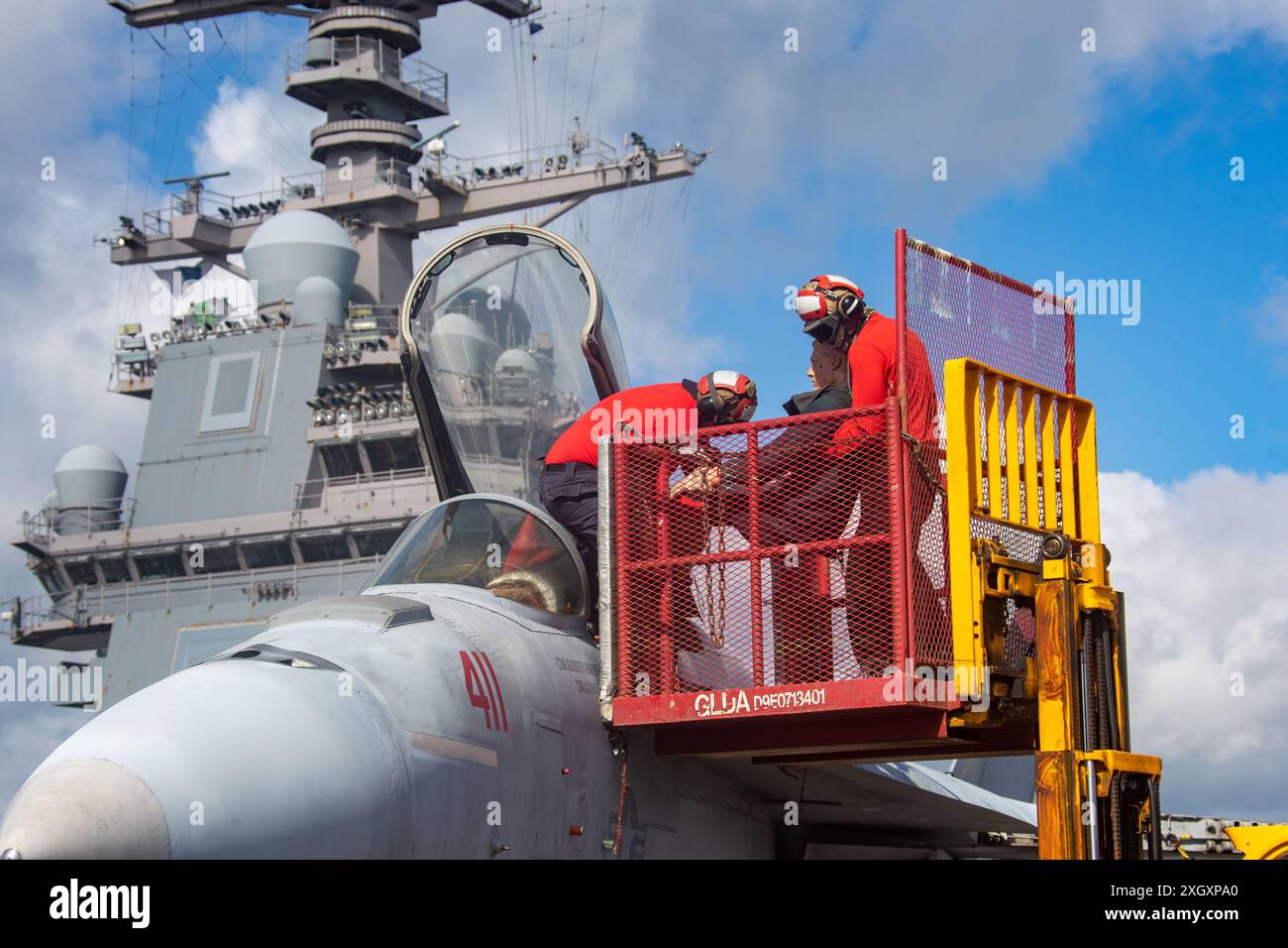NORFOLK, Va. (July 10, 2024) Sailors assigned to air department aboard the world's largest ...