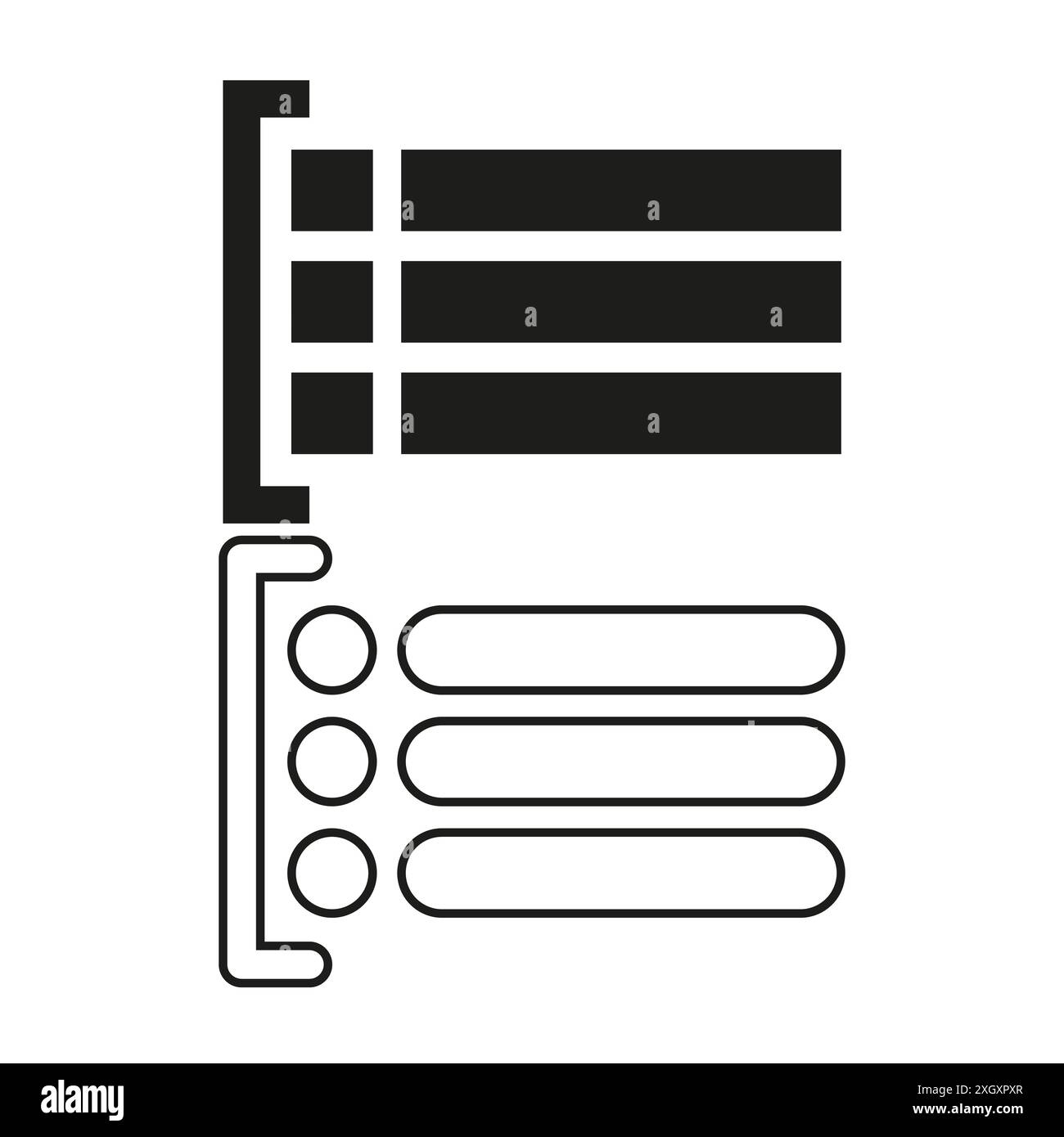 Menu icons set. Different styles. Black an Stock Vector Image & Art - Alamy