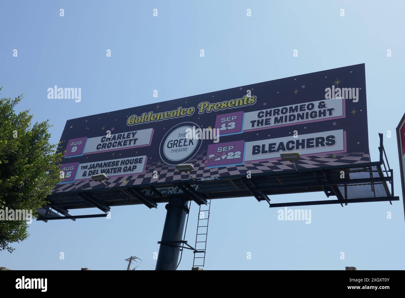 Los Angeles, California, USA 9th July 2024 Bleachers Concert Billboard ...
