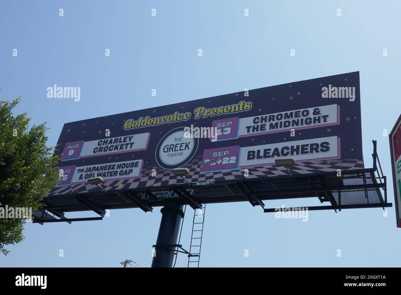Los Angeles, California, USA 9th July 2024 Bleachers Concert Billboard ...