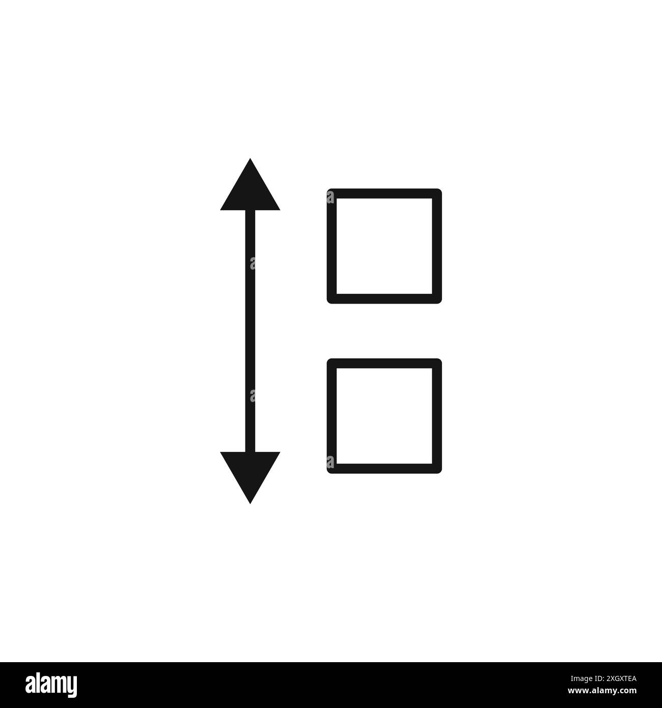 Apps sort icon logo sign vector outline in black and white color Stock ...