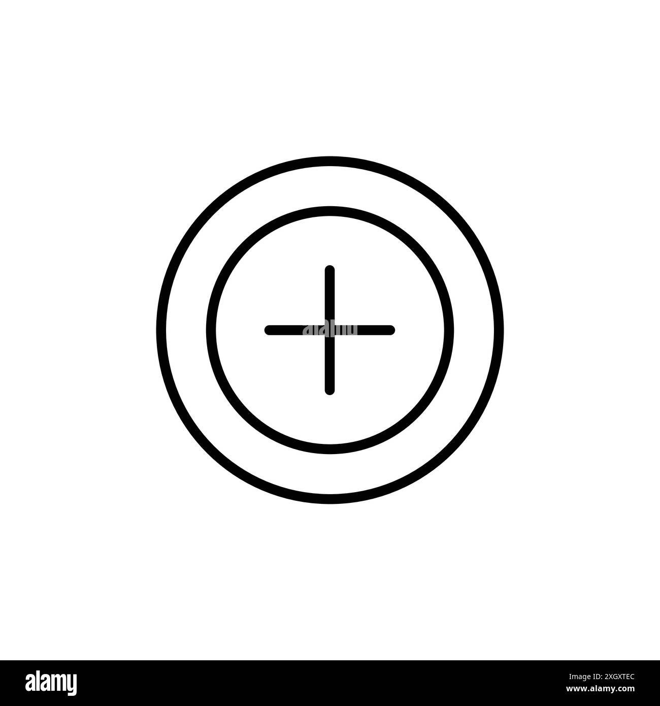 Add icon logo sign vector outline in black and white color Stock Vector ...