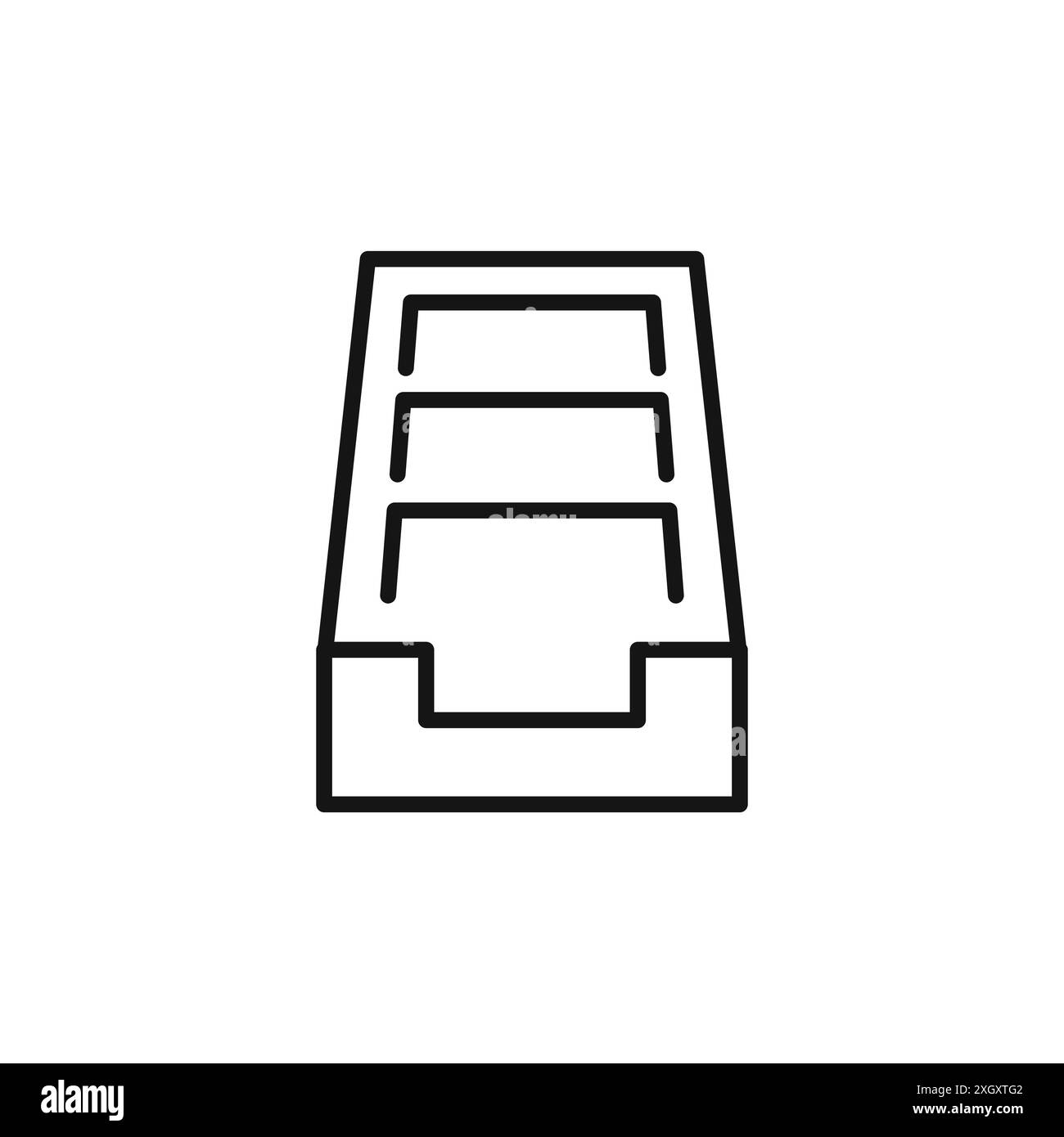 Archive icon logo sign vector outline in black and white color Stock ...