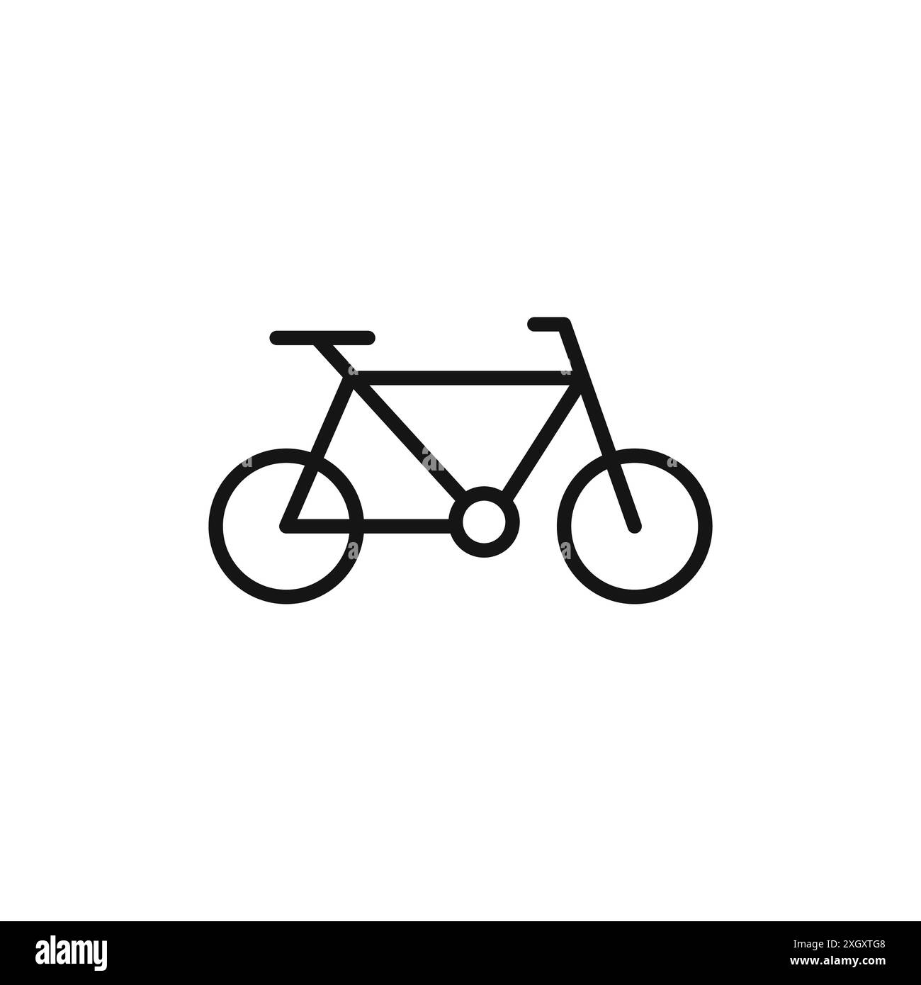 Biking icon logo sign vector outline in black and white color Stock ...