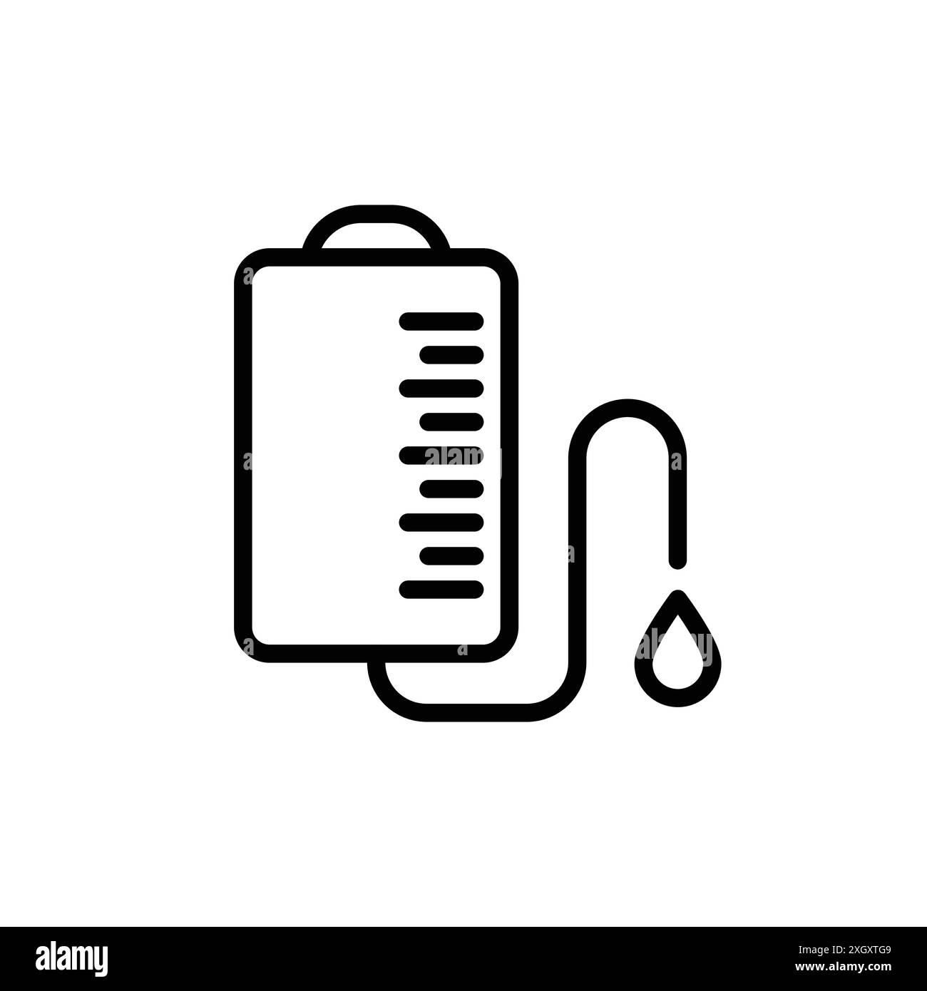 Blood transfusion icon logo sign vector outline in black and white ...