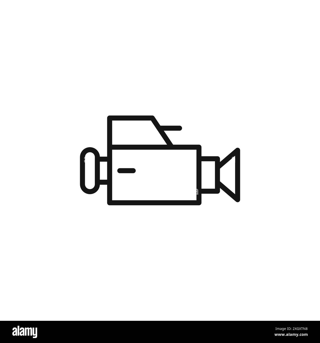 Camcorder icon logo sign vector outline in black and white color Stock Vector Image & Art - Alamy