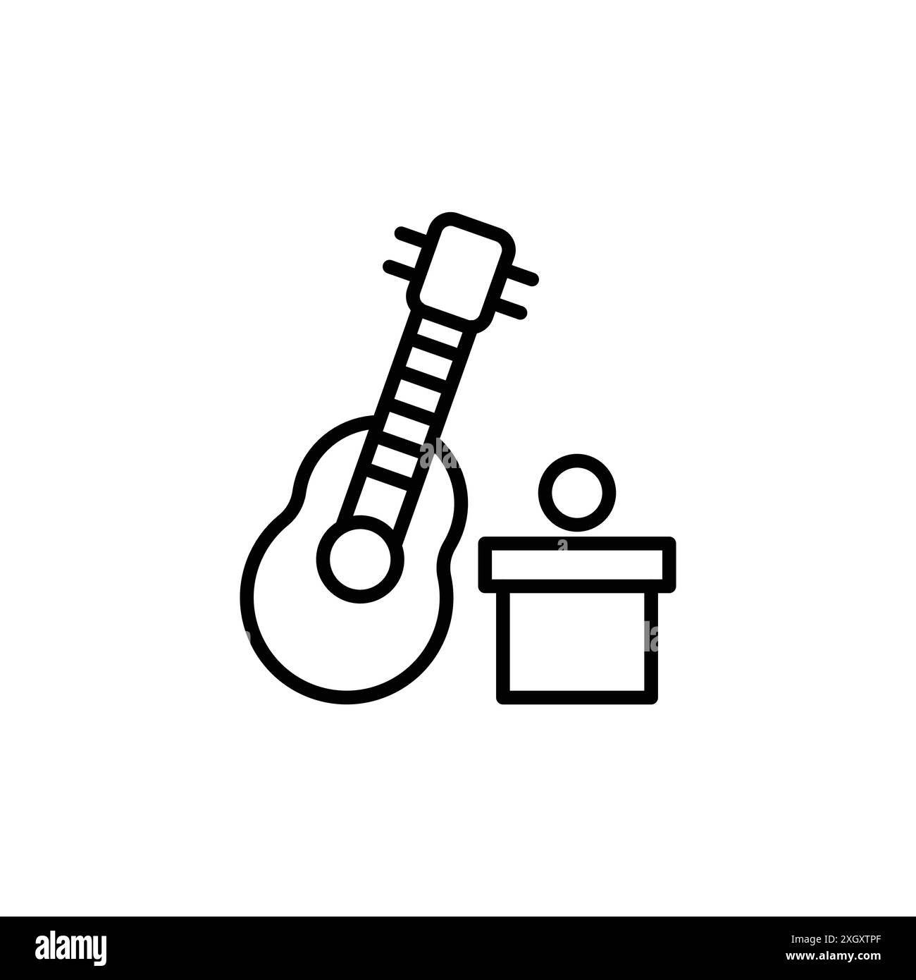 Busking icon logo sign vector outline in black and white color Stock ...