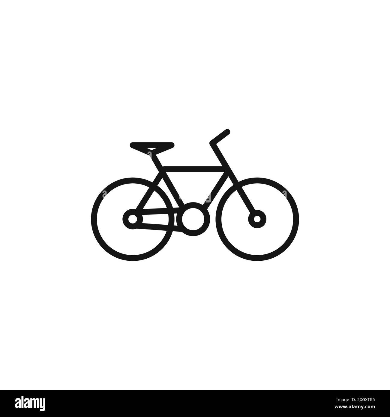 Biking mountain icon logo sign vector outline in black and white color ...