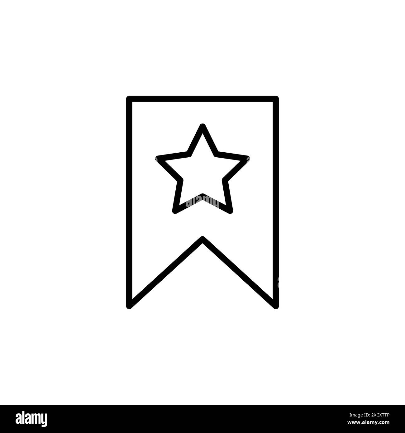 Bookmark icon logo sign vector outline in black and white color Stock ...