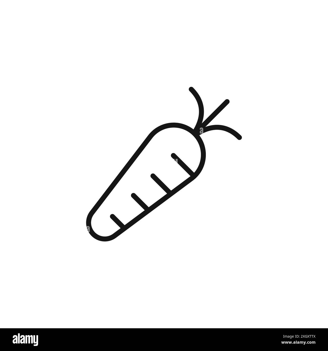 Carrot icon logo sign vector outline in black and white color Stock ...
